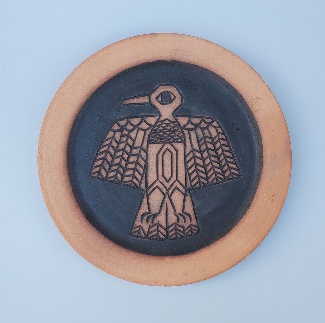 Orcas Island Pottery Decorated Pottery Plate - Trudy Irwin - Indian ...