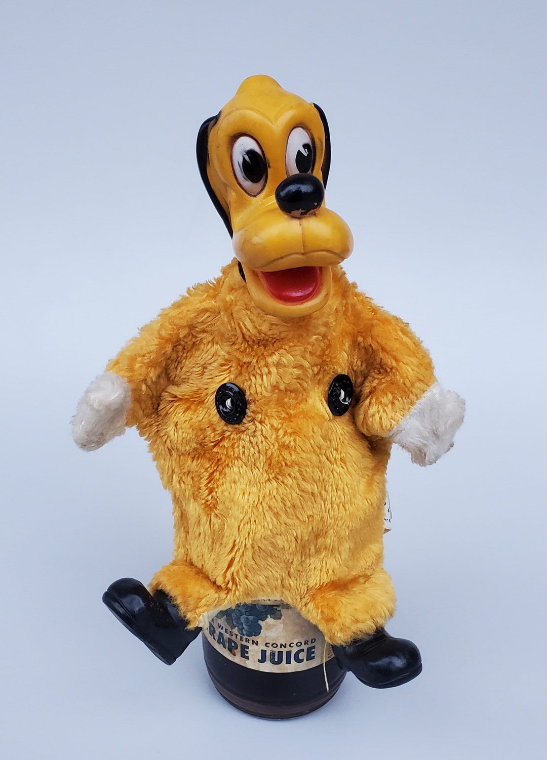 Vintage 1950's Era Walt Disney Productions Pluto Plush Puppet by Gund ...