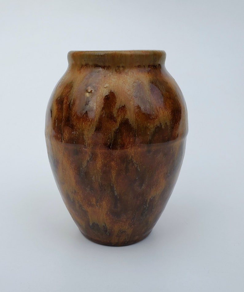 Early Mccoy Art Pottery Mini Oil Jar Drip Glaze Vase Unique - Etsy