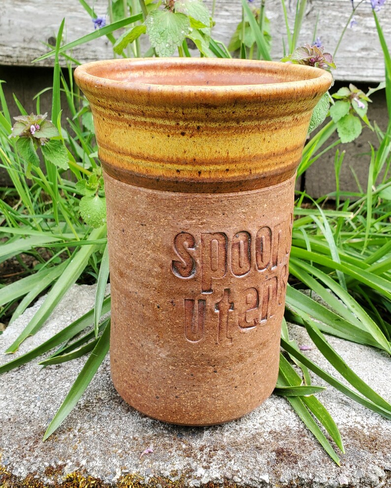 Donna Tousley Studio Pottery Vase Hand Thrown Kitchen Spoon - Etsy