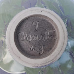 Tim Marcotte Crystalline Studio Pottery Vase - Pale Purple With Green ...