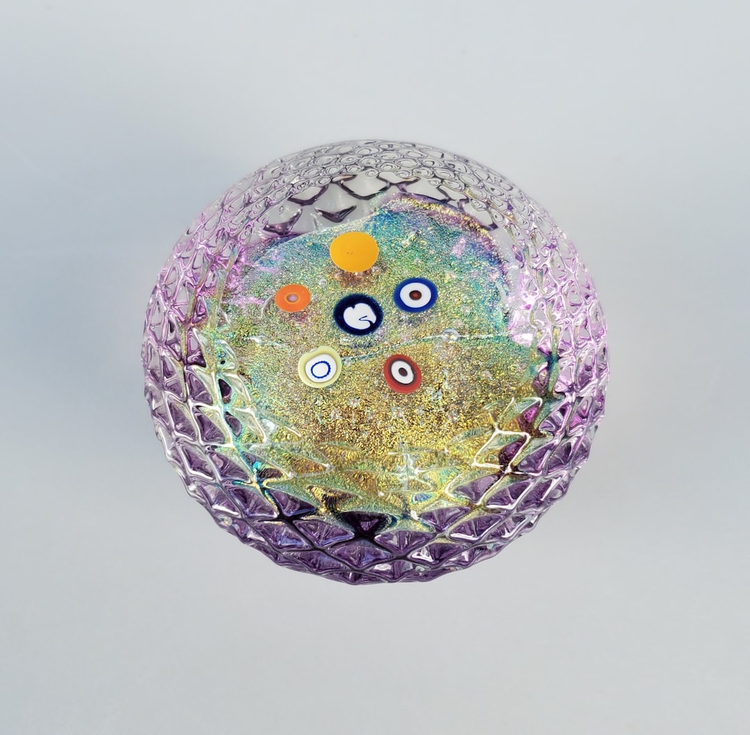 Glass Eye Studio Seattle Art Glass Diamond Pattern Ruby Gem Glass ...