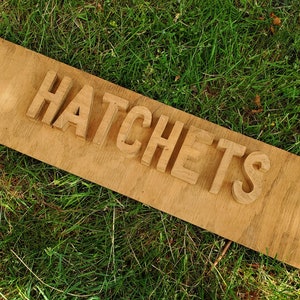 Vintage Hatchets Trade Show Collector Sign - Hand Crafted Wooden ...