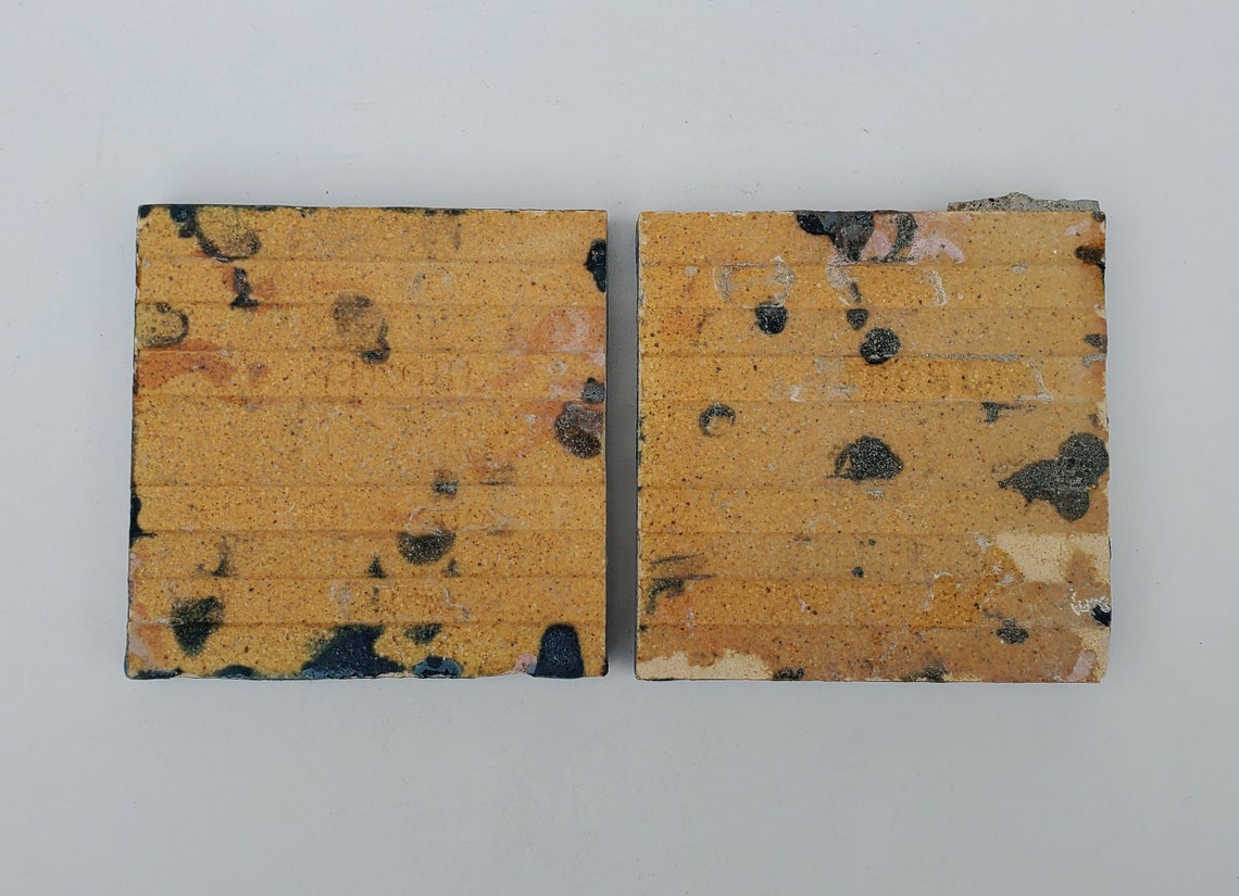 Early Strobl Arts and Crafts Era Pottery Tiles Curdled Blue - Etsy