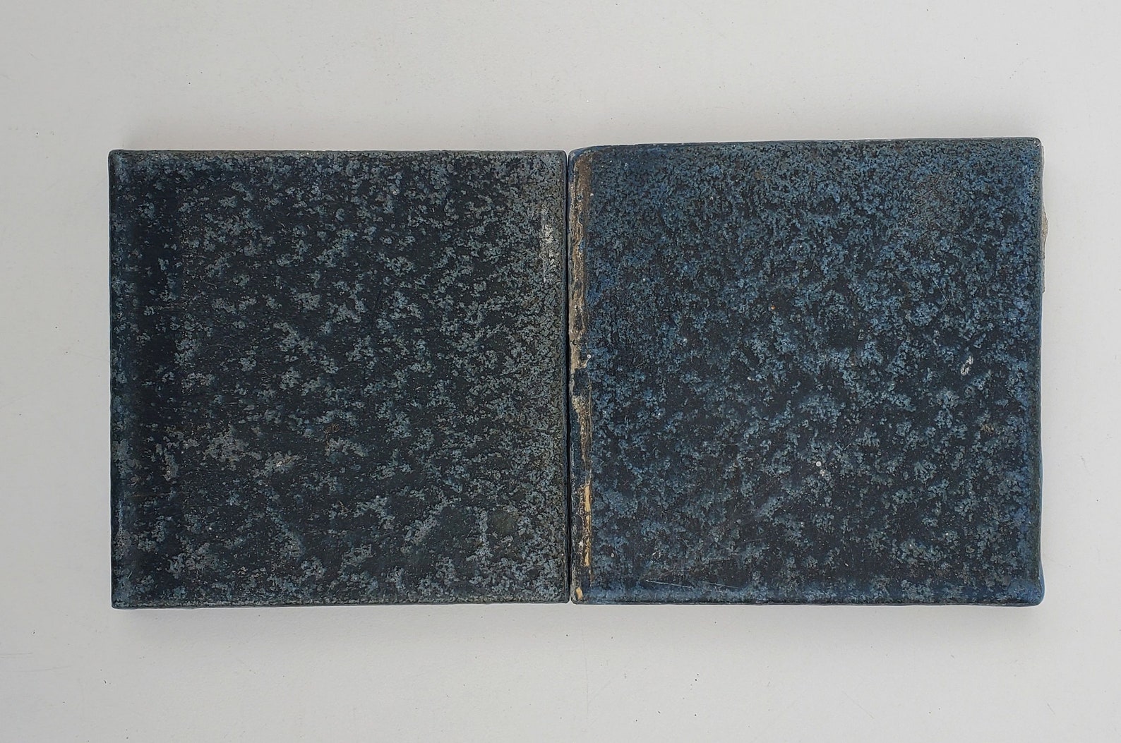 Early Strobl Arts and Crafts Era Pottery Tiles Curdled Blue | Etsy