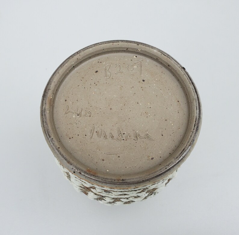 Louis Mideke Northwest Studio Pottery Vase - White Textured Glaze ...