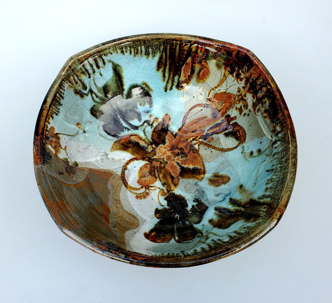 Gordon Batten North Carolina Studio Pottery Large Decorated Stoneware ...