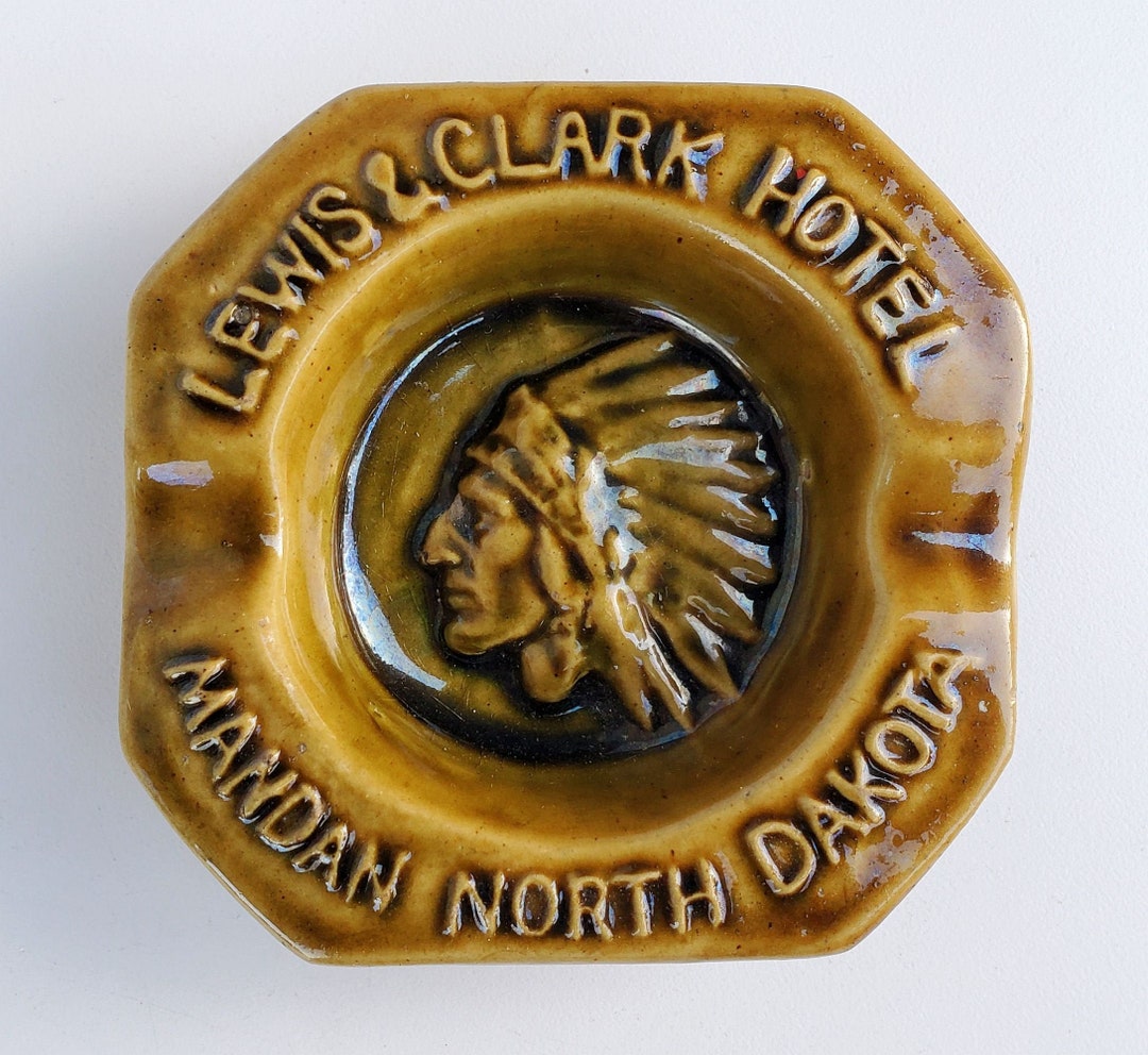 Dickota Art Pottery Novelty Indian Chief Profile Ashtray - Lewis and ...