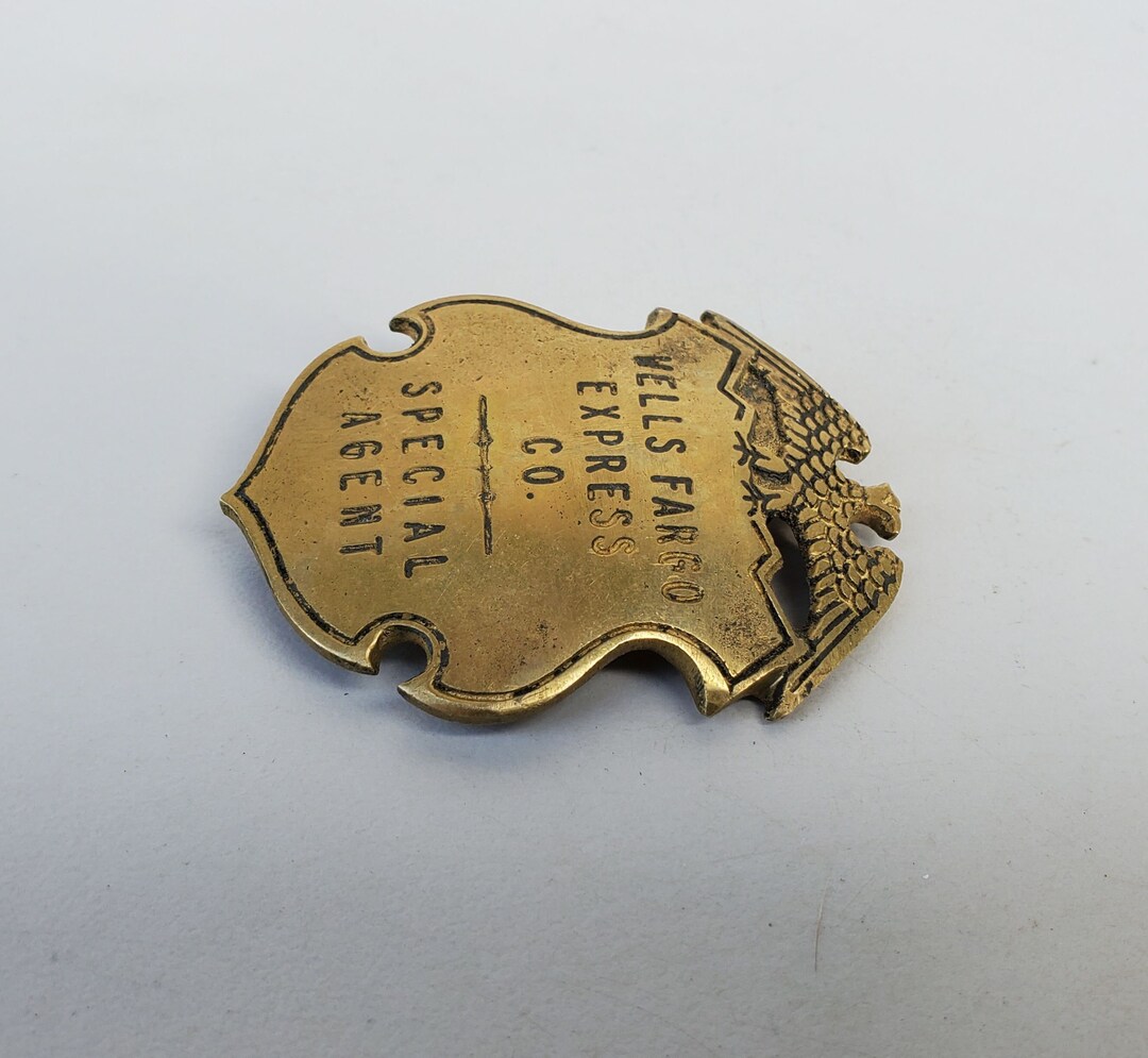 Wells Fargo Express Company Special Agent Gold Badge Eagle - Etsy
