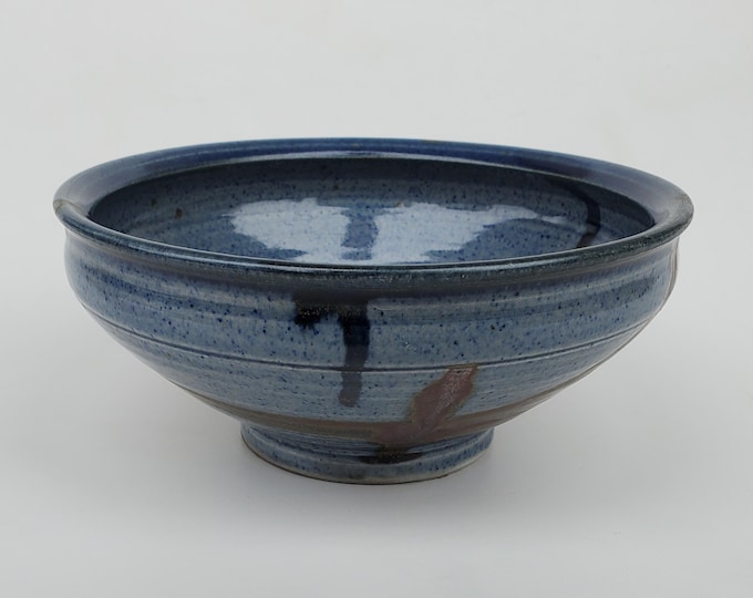 Eric Norstad Northwest Studio Pottery Bowl - Blue Glaze With Brown ...
