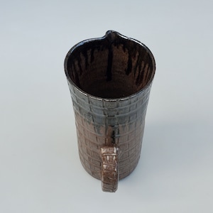 Vintage A R Cole North Carolina Folk Art Pottery Pitcher Unique Carved ...