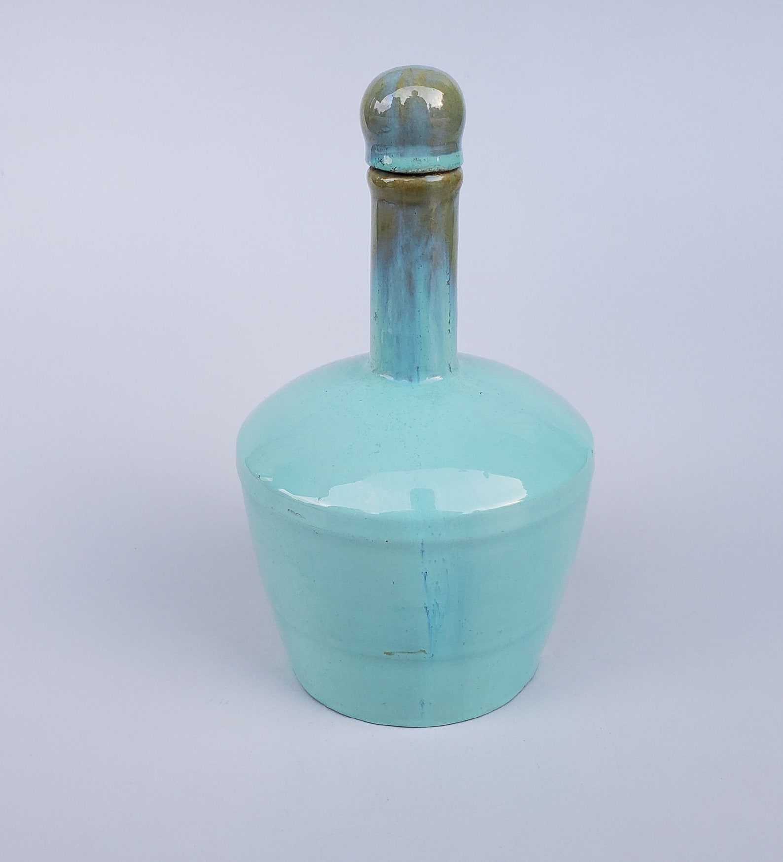 Fulper Art Pottery Musical Jug With Stopper Flemington New Jersey Green ...