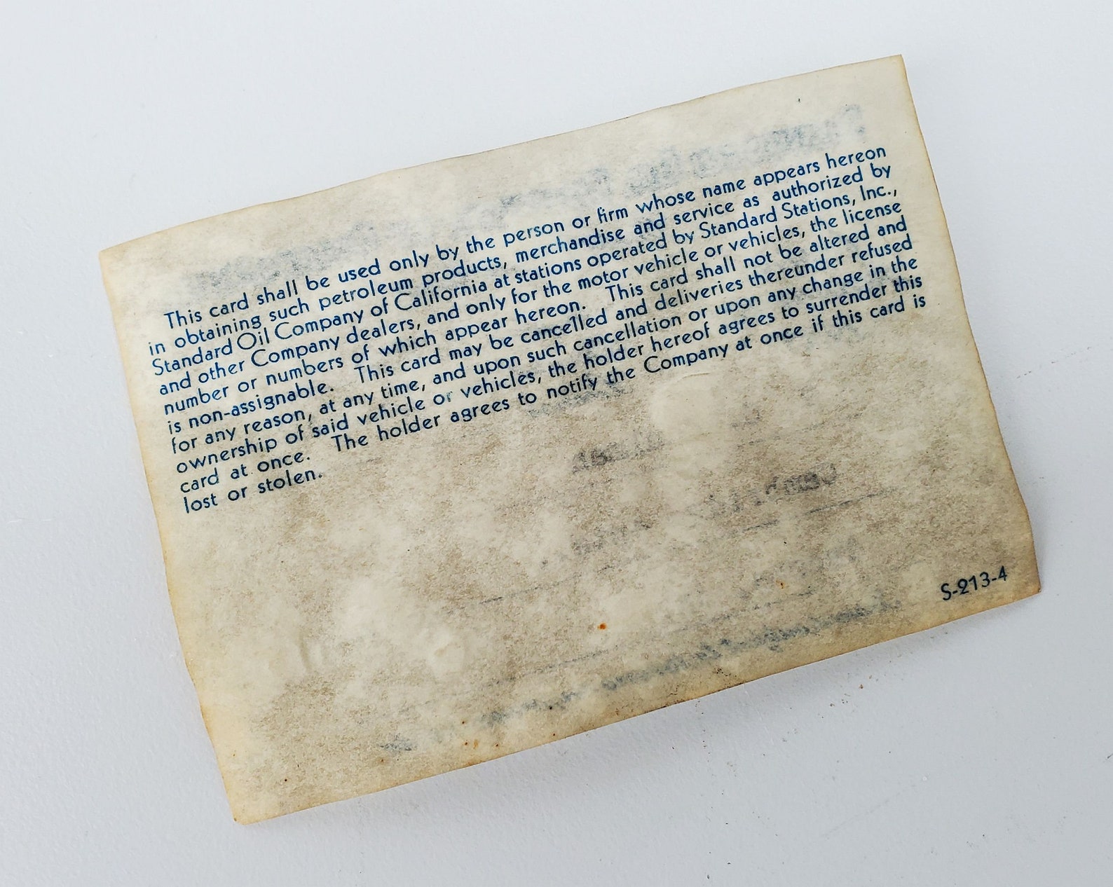 Early Standard Oil Credit Service Card 1932-1933 Tacoma - Etsy