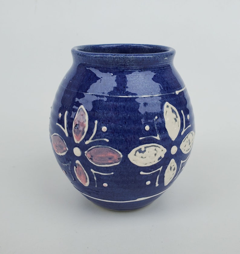 Orcas Island Pottery Vase Decorated by Trudy Erwin Large | Etsy