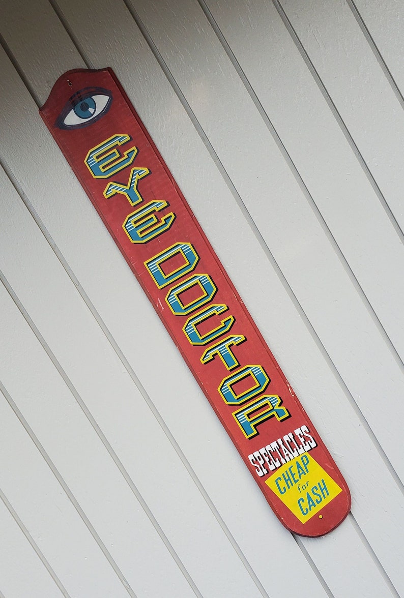 Old Wooden Eye Doctor Novelty Sign Made by Yorkcraft Inc - Etsy