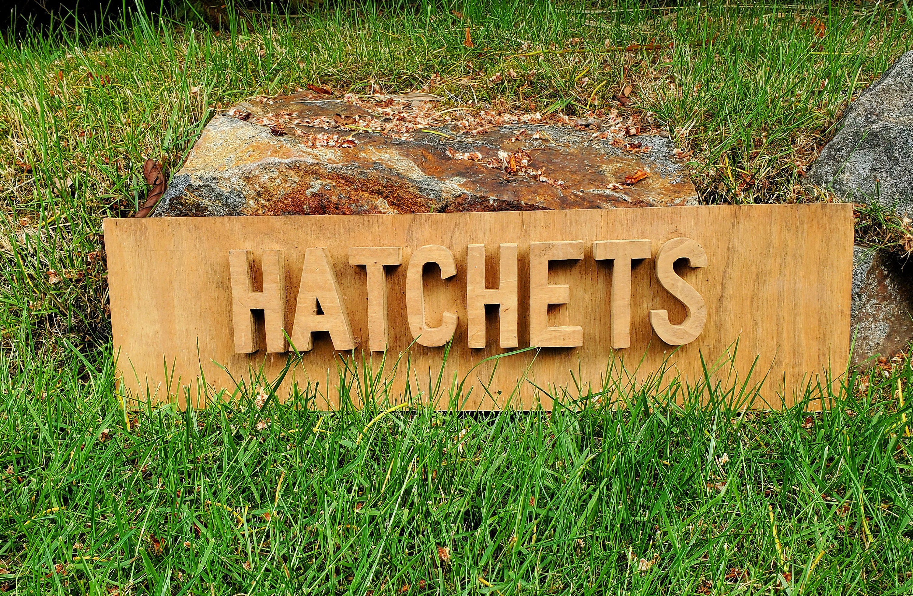 Vintage Hatchets Trade Show Collector Sign - Hand Crafted Wooden ...