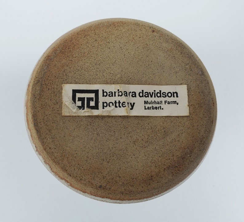 Barbara Davidson Studio Pottery Vase Muirhall Farm Larbert - Etsy