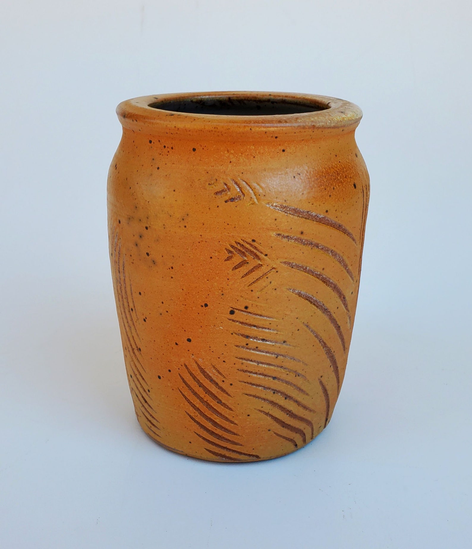 Gary Johnson Northwest Studio Pottery Vase Unique Carved | Etsy