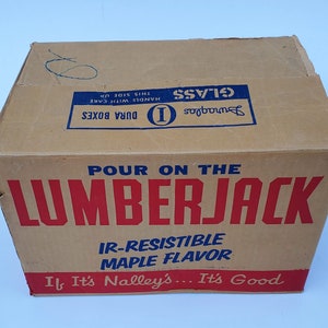 Vintage Nalley's Fine Foods Lumberjack Syrup Shipping Box - Tacoma ...