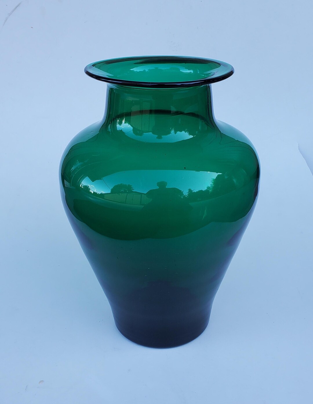 Blenko Art Glass Emerald Green Vase - Shape 827L - Don Shepherd Design ...
