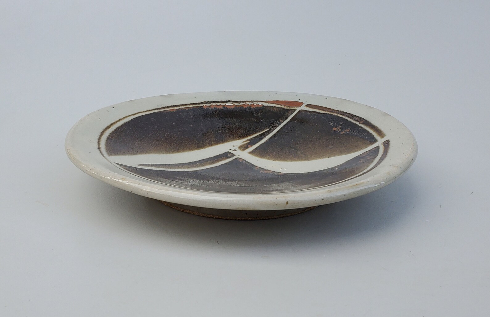 Eric Norstad Studio Pottery Decorated Leaf Plate - Asian Style Leaf ...
