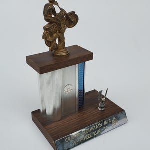 Vintage Crater Mountain Poker Run Trophy Vintage Northwest Motorcycle ...