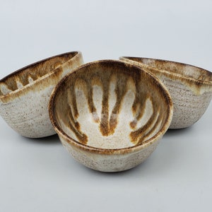 Mid Century Style Studio Pottery Triple Conjoined Condiment Bowl ...