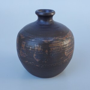 SDW Stoneware Designs West Pottery Vase - Wax Resist Abstract Design ...