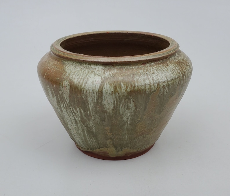 Early Dominican Sisters Folk Art Pottery Vase - Green Rutile Glaze ...