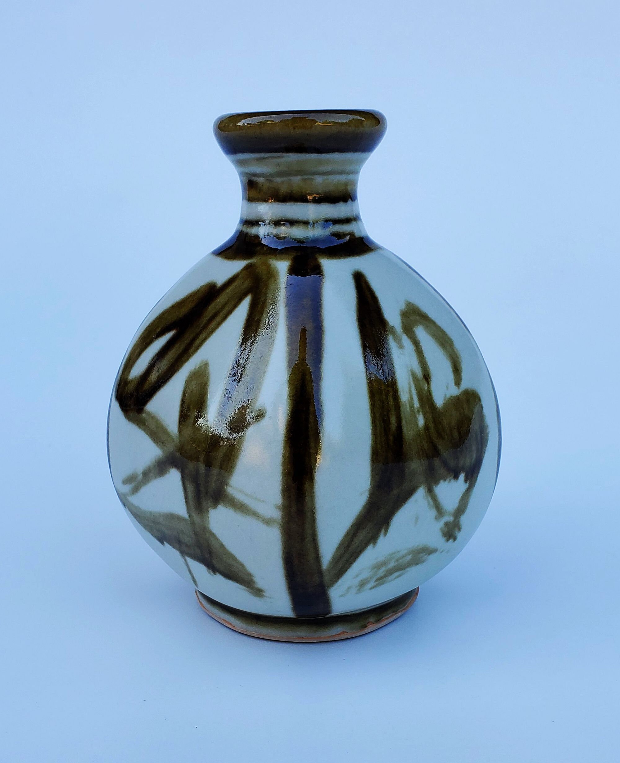 Louis Mideke Decorated Studio Pottery Vase Unique Shape | Etsy
