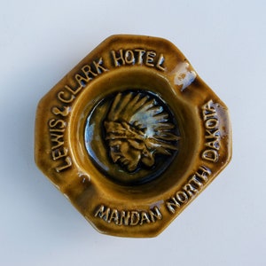 Dickota Art Pottery Novelty Indian Chief Profile Ashtray - Lewis and ...