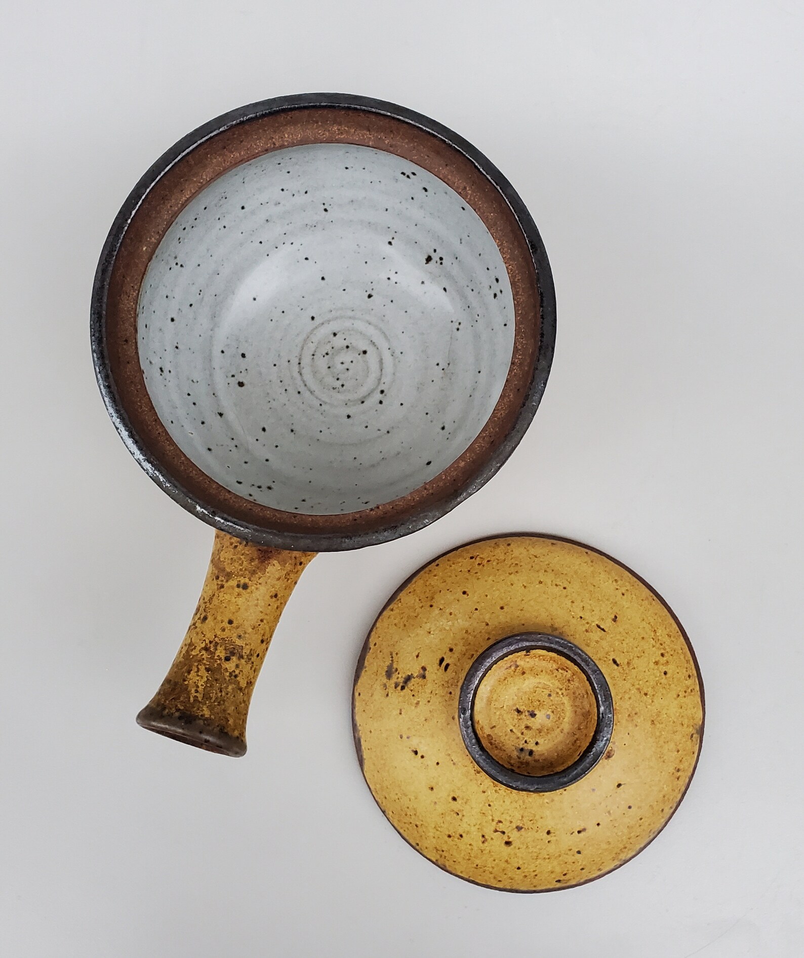 William Creitz Oregon NW Studio Pottery Covered Stoneware Bowl - Gold ...
