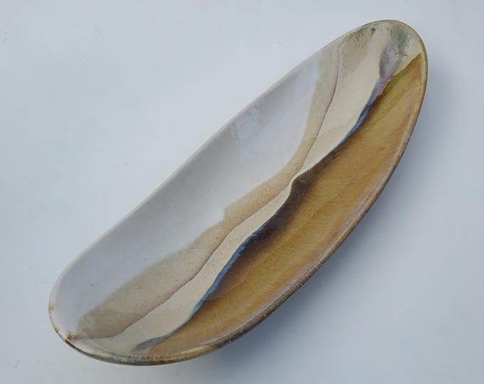 David Salk California Studio Pottery Large Oblong Bowl - Scenic ...