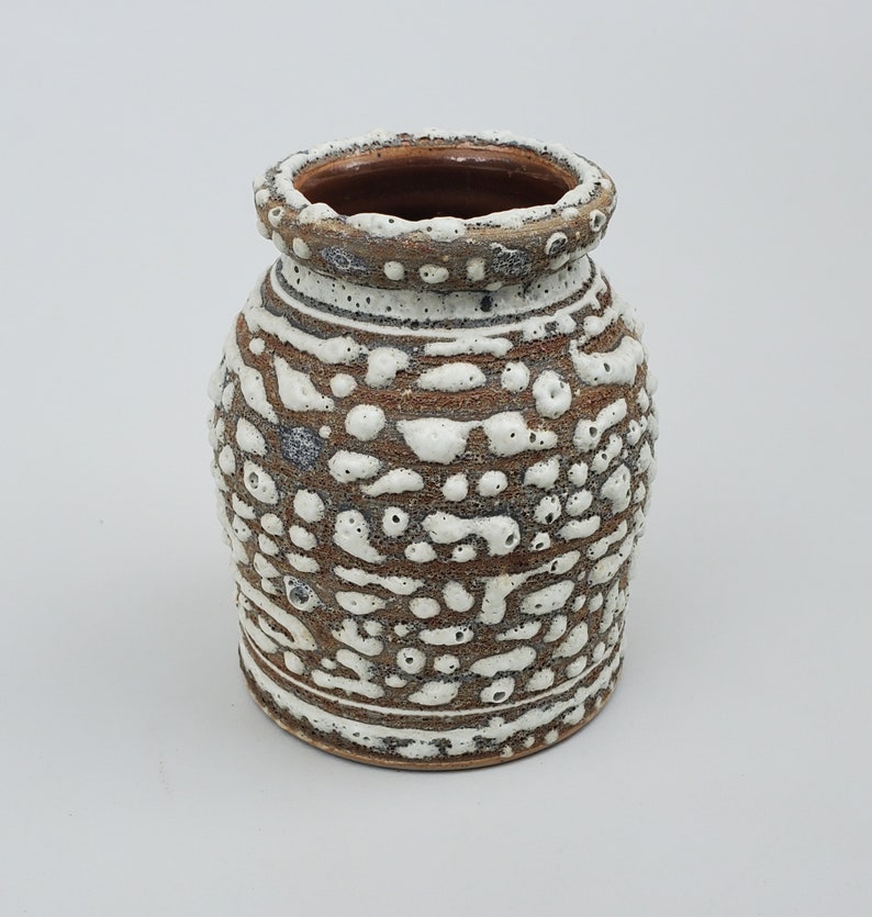 Louis Mideke Northwest Studio Pottery Vase - White Textured Glaze ...