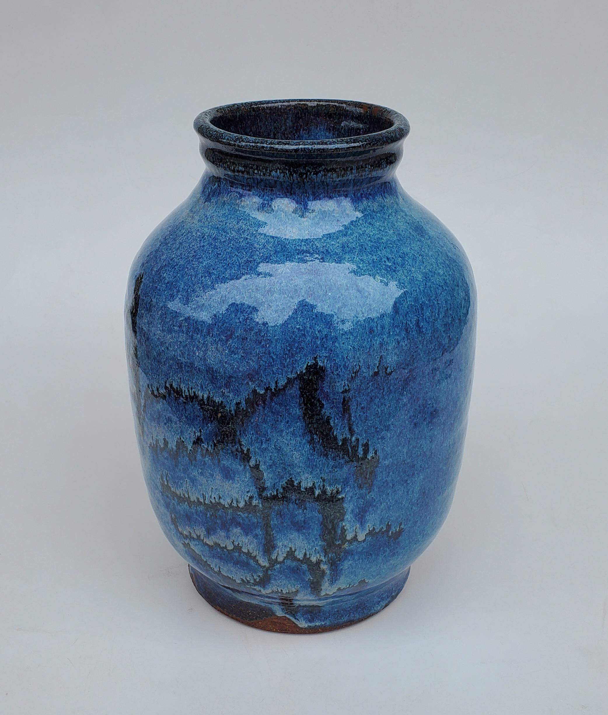 Ken Merrick New Mexico Studio Pottery Large Decorated Vase - Frothy ...