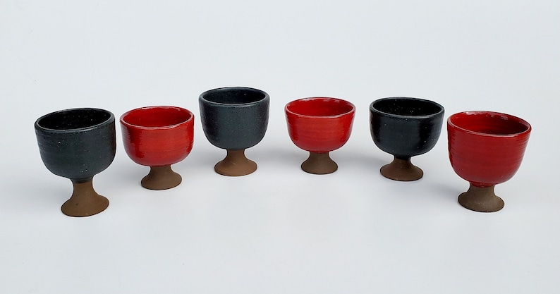 Ben Bieri Northwest Studio Pottery Carafe and 6 Goblet Cup Set - Etsy