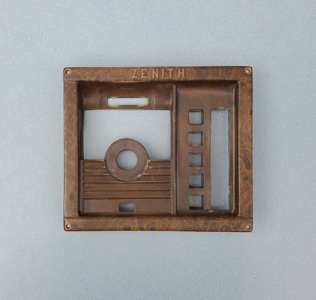 Vintage Zenith Radio Face Plate Dial Indicator Plate - Push Button ...
