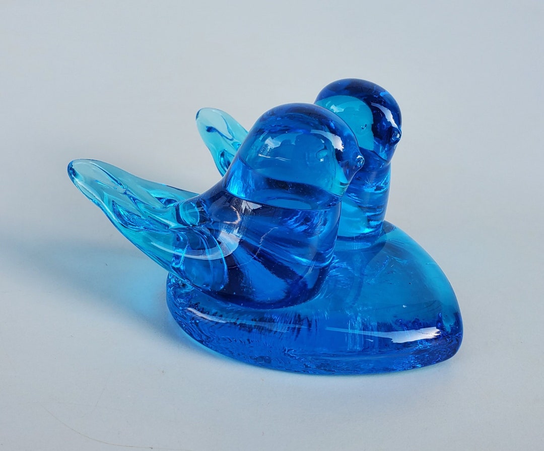 Terra Studios Crystal Blue Birds on Large Heart - Hand Crafted by ...