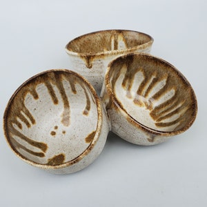 Mid Century Style Studio Pottery Triple Conjoined Condiment Bowl ...