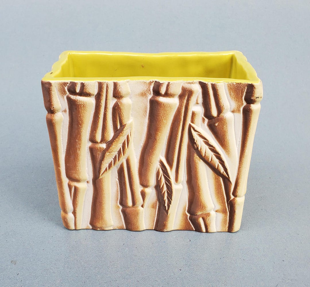 Miramar of California Bamboo Pottery Vase - Polynesian Tiki Style ...