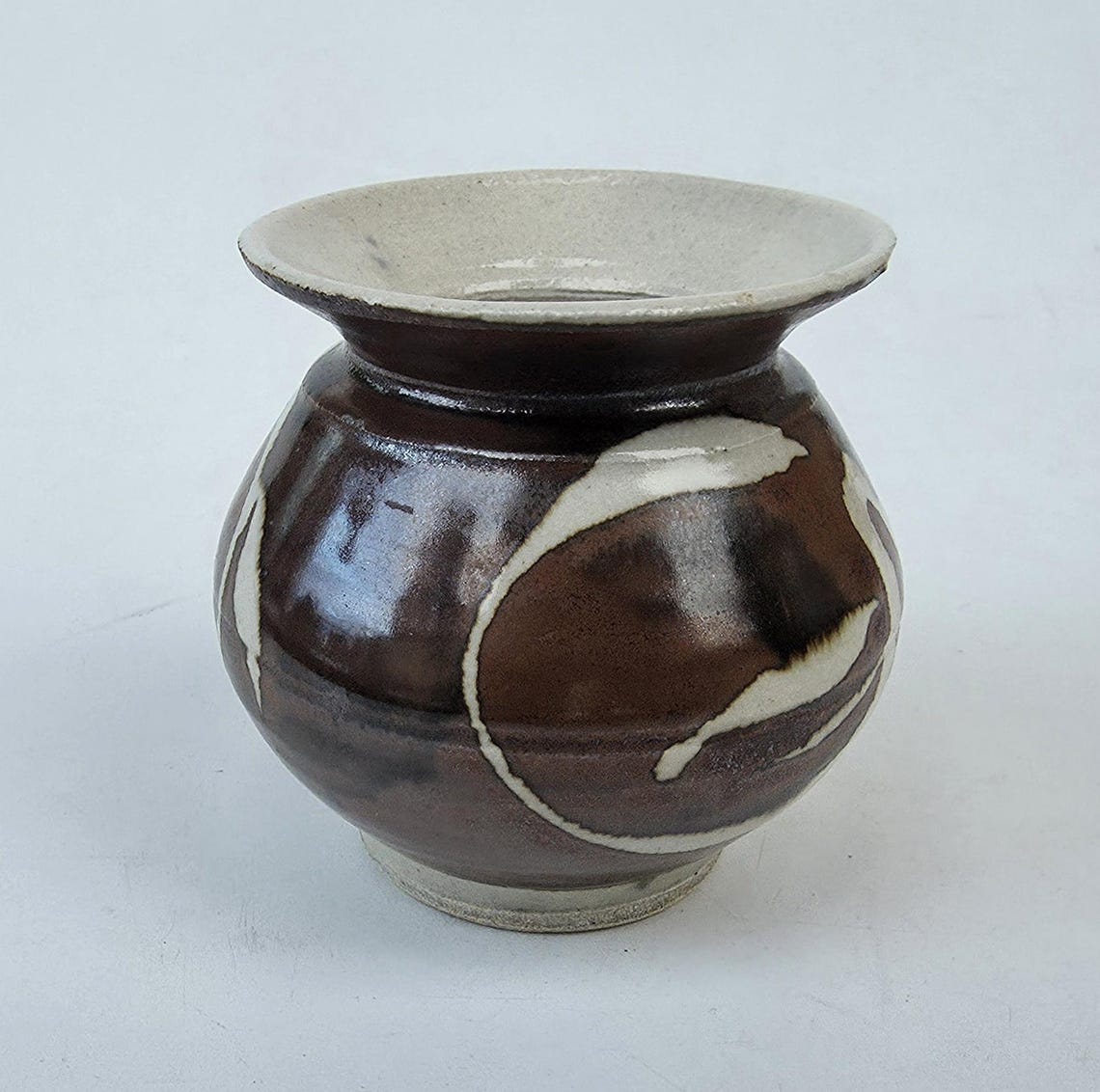 Eric Norstad Northwest Studio Pottery Vase - Hand Decorated Free Form ...
