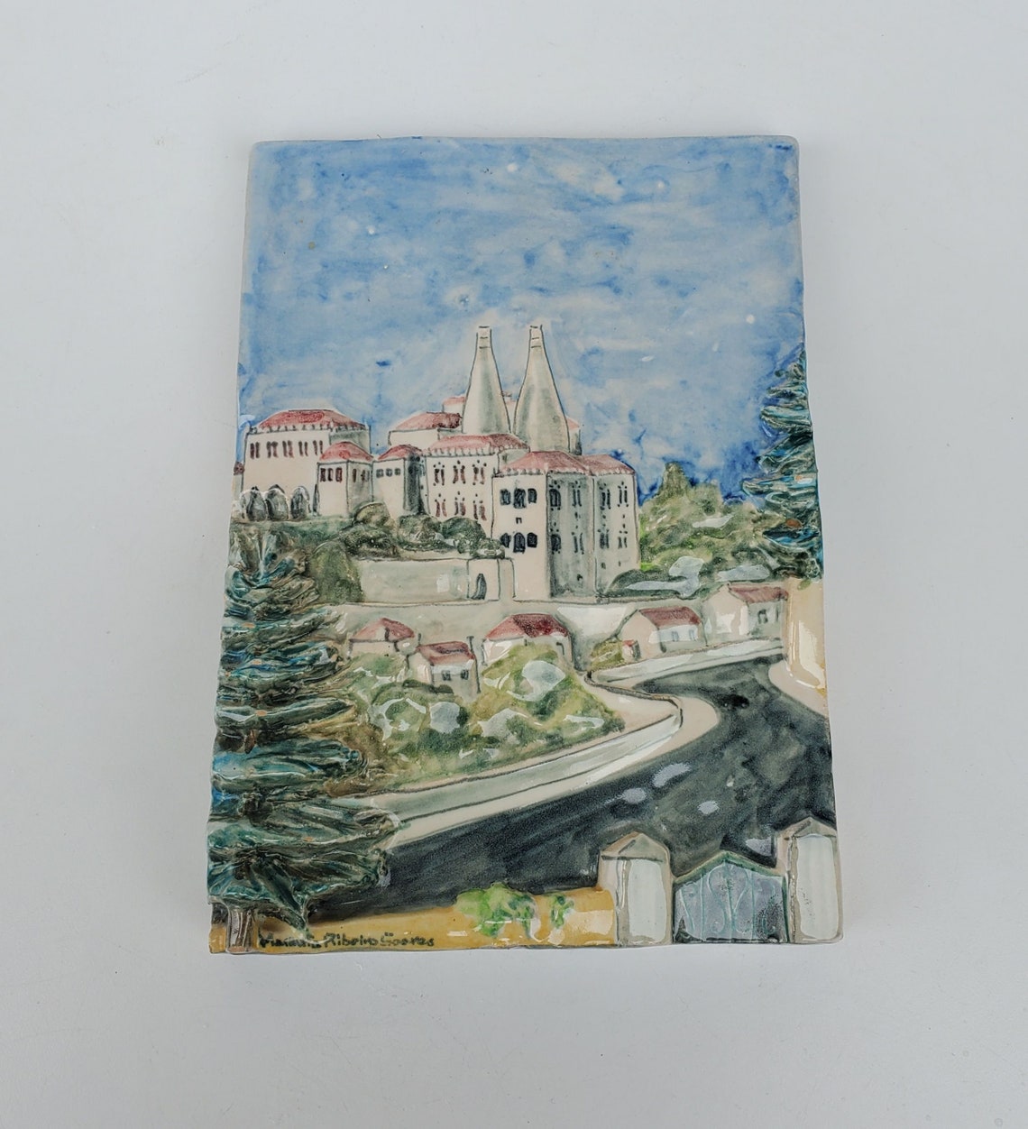 Sintra Portugal National Palace in Relief Wall Plaque Tile - Etsy