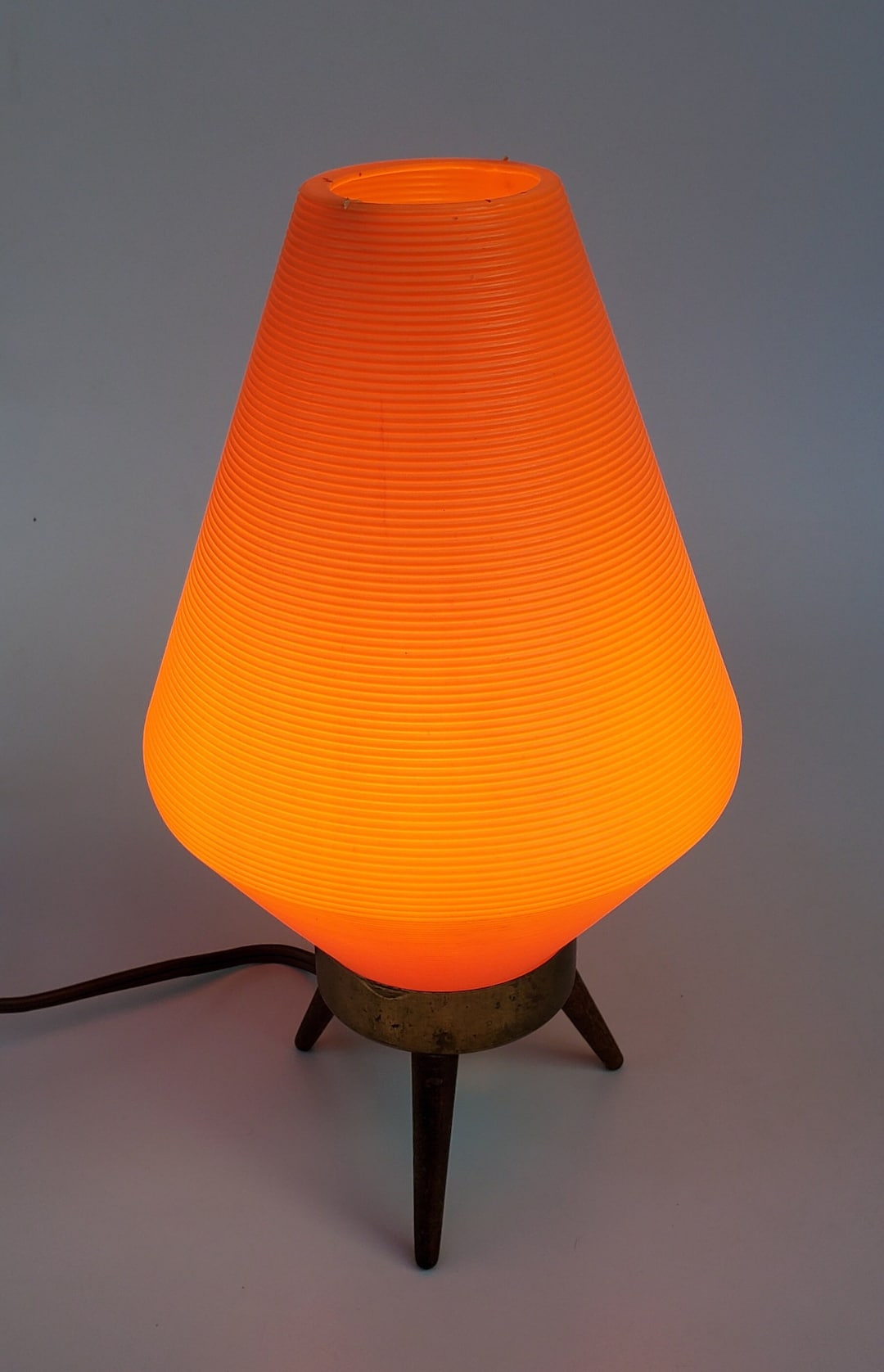 Mid Century Era Orange Bee Hive Table Lamp Mod Shape - Etsy