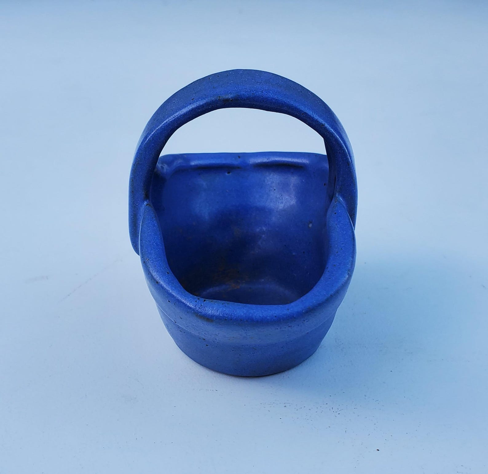 Rosemeade Pottery Mini Handled Pottery Basket - North Dakota Art ...