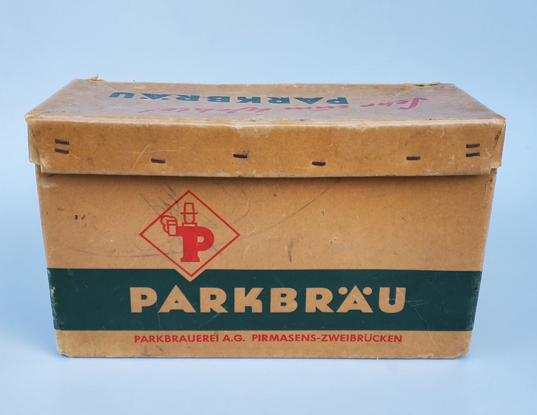 Vintage Parkbrau Beer Cardboard Storage Box - Original 10 Bottle Case ...
