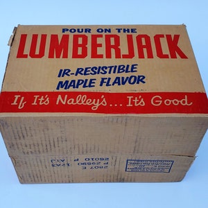Vintage Nalley's Fine Foods Lumberjack Syrup Shipping Box - Tacoma ...