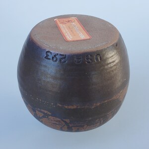 SDW Stoneware Designs West Pottery Vase - Wax Resist Abstract Design ...