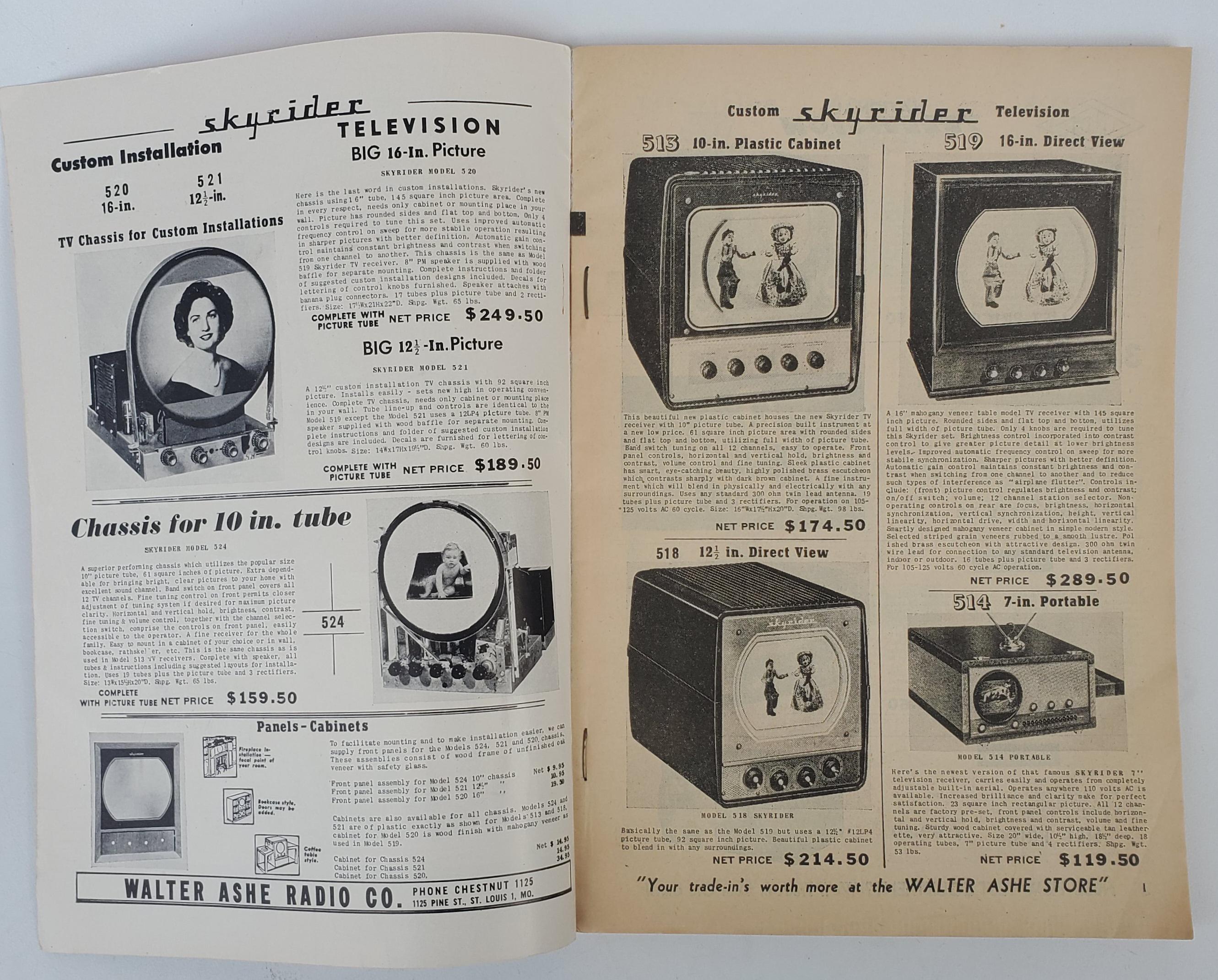 1950 Walter Ashe Radio Company Catalog - Transformers - Transmitters ...