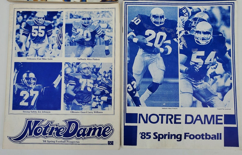 Notre Dame College Football Program and Spring Football - Etsy