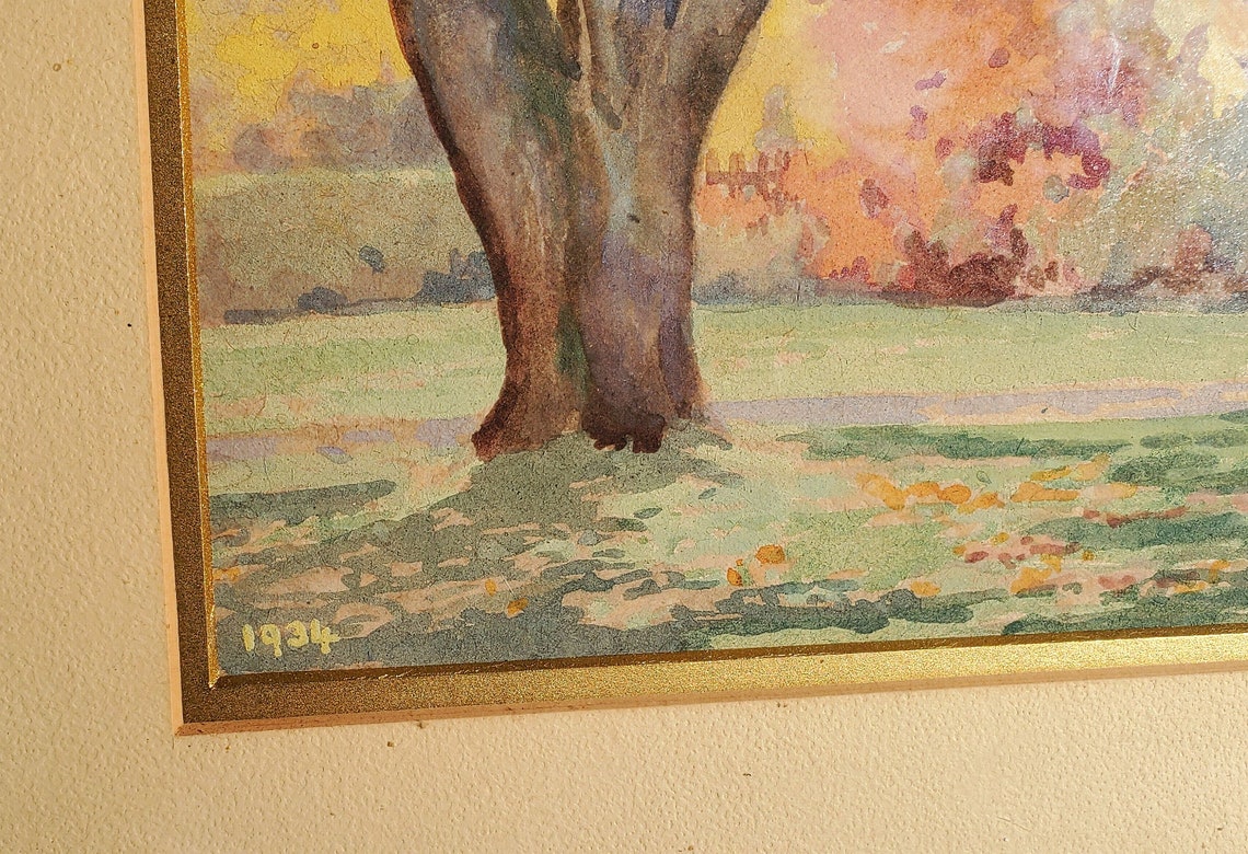Bessie A. Fry Symons 1934 Maple Trees Watercolor Vancouver | Etsy